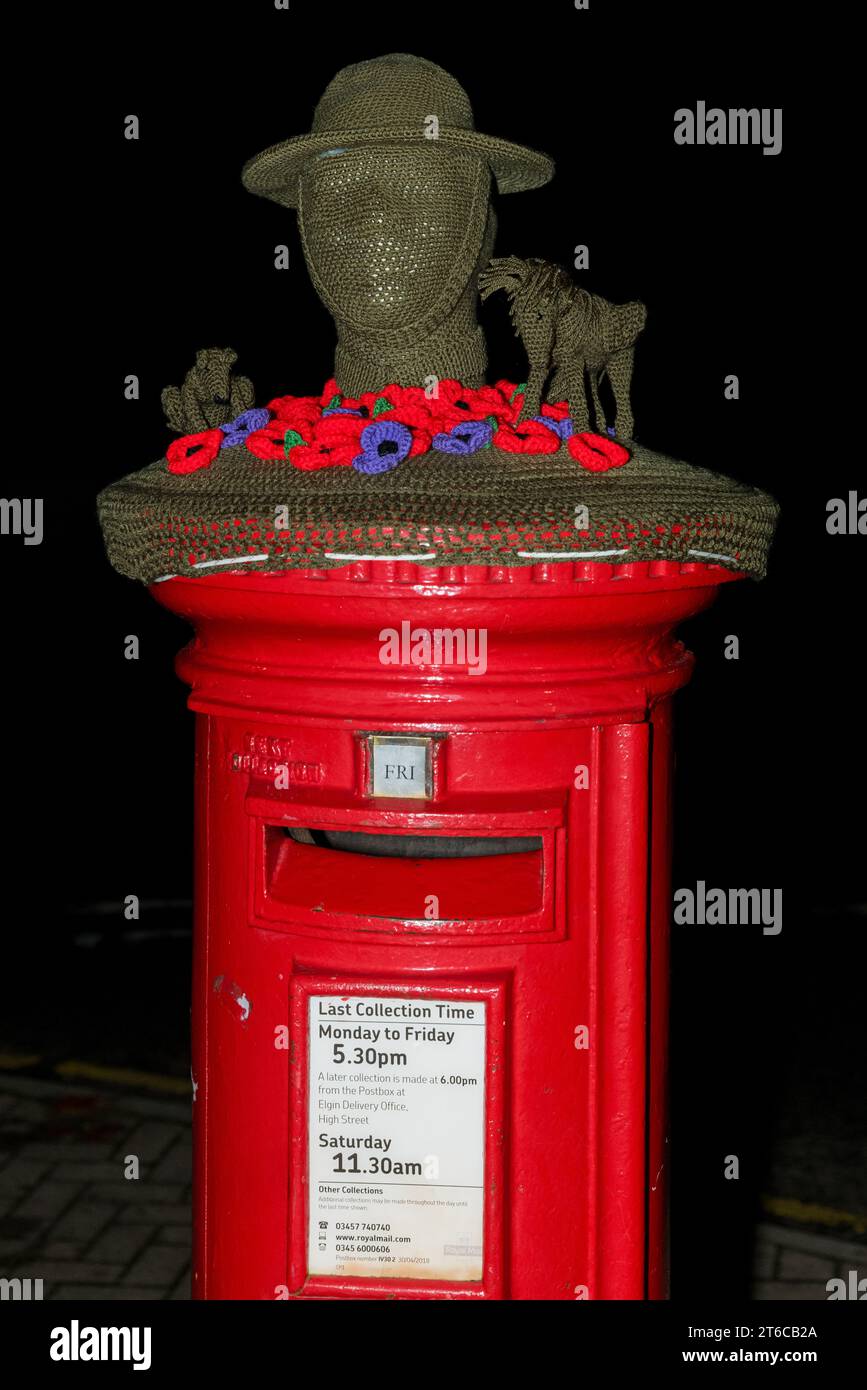 Post Box, Morriston Road, Elgin, Moray, UK. 9th Nov, 2023. This is a ...
