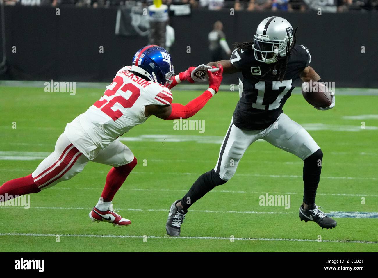 Las Vegas Raiders wide receiver Davante Adams (17) during the first ...