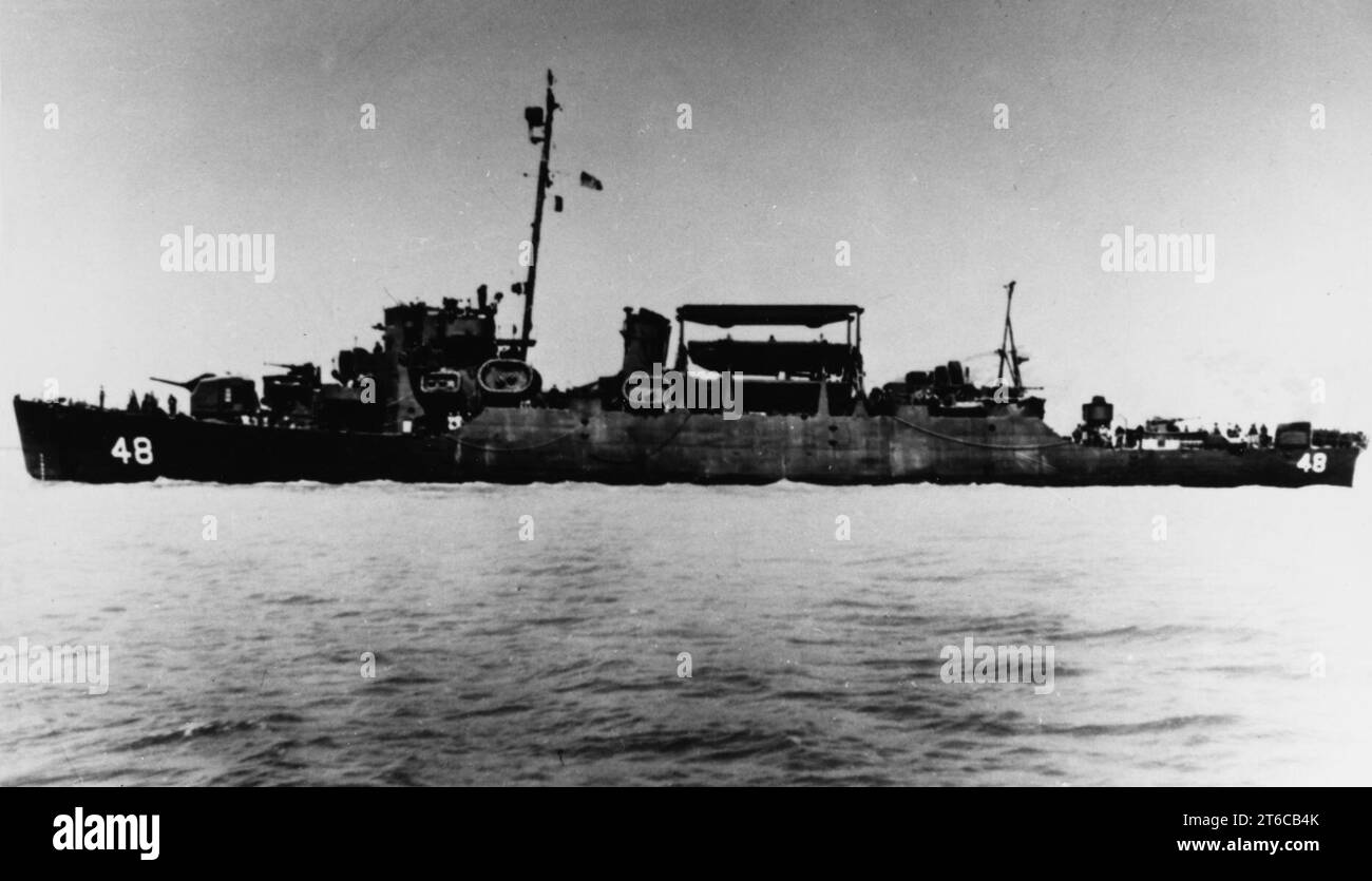 USS Blessman (APD-48) underway, circa in 1945 Stock Photo - Alamy