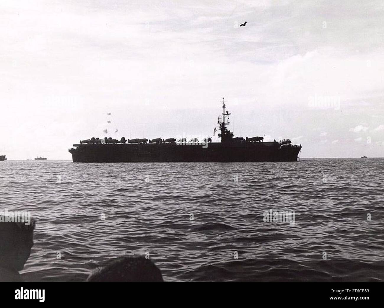 USS Block Island (CVE-106) at anchor on 30 April 1945 Stock Photo - Alamy