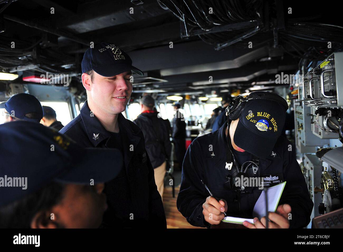 USS Blue Ridge action 150309 Stock Photo - Alamy