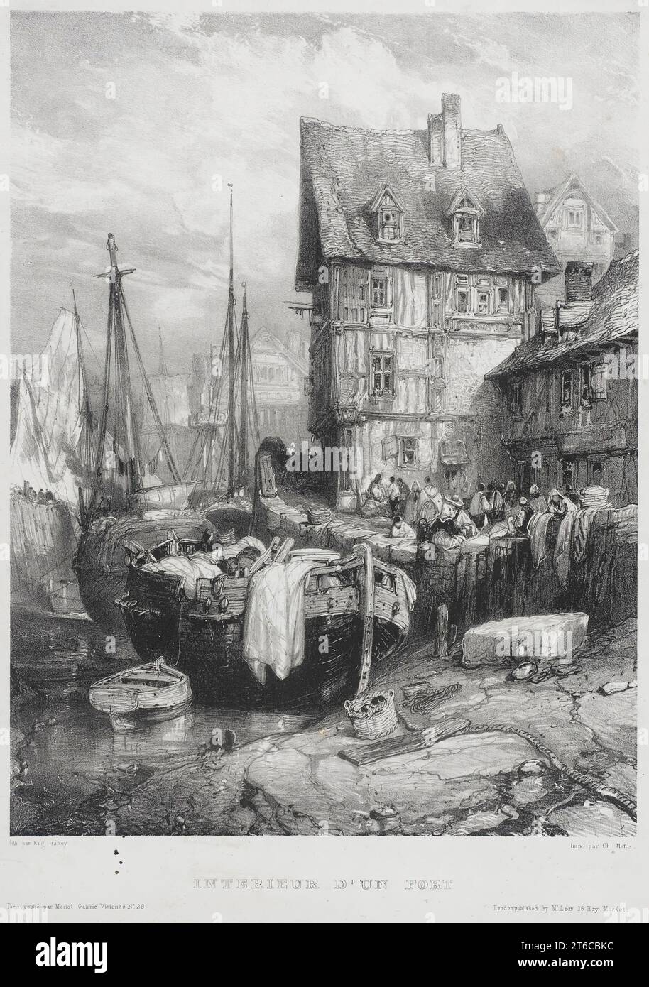 Interior of a Port, 1833. From Six Marines Stock Photo - Alamy