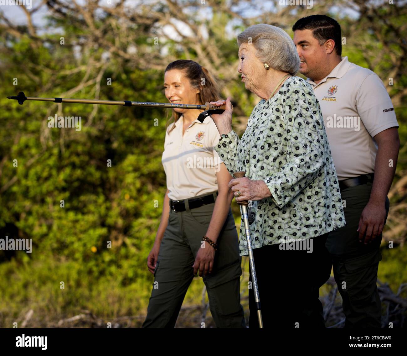ORANJESTAD - 09/11/2023, ORANJESTAD - Princess Beatrix visits a meadow ...