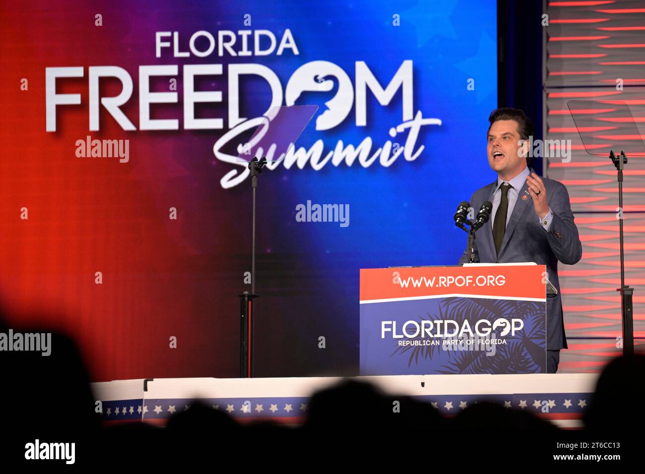 Rep. Matt Gaetz, R-Fla., speaks at the Republican Party of Florida ...