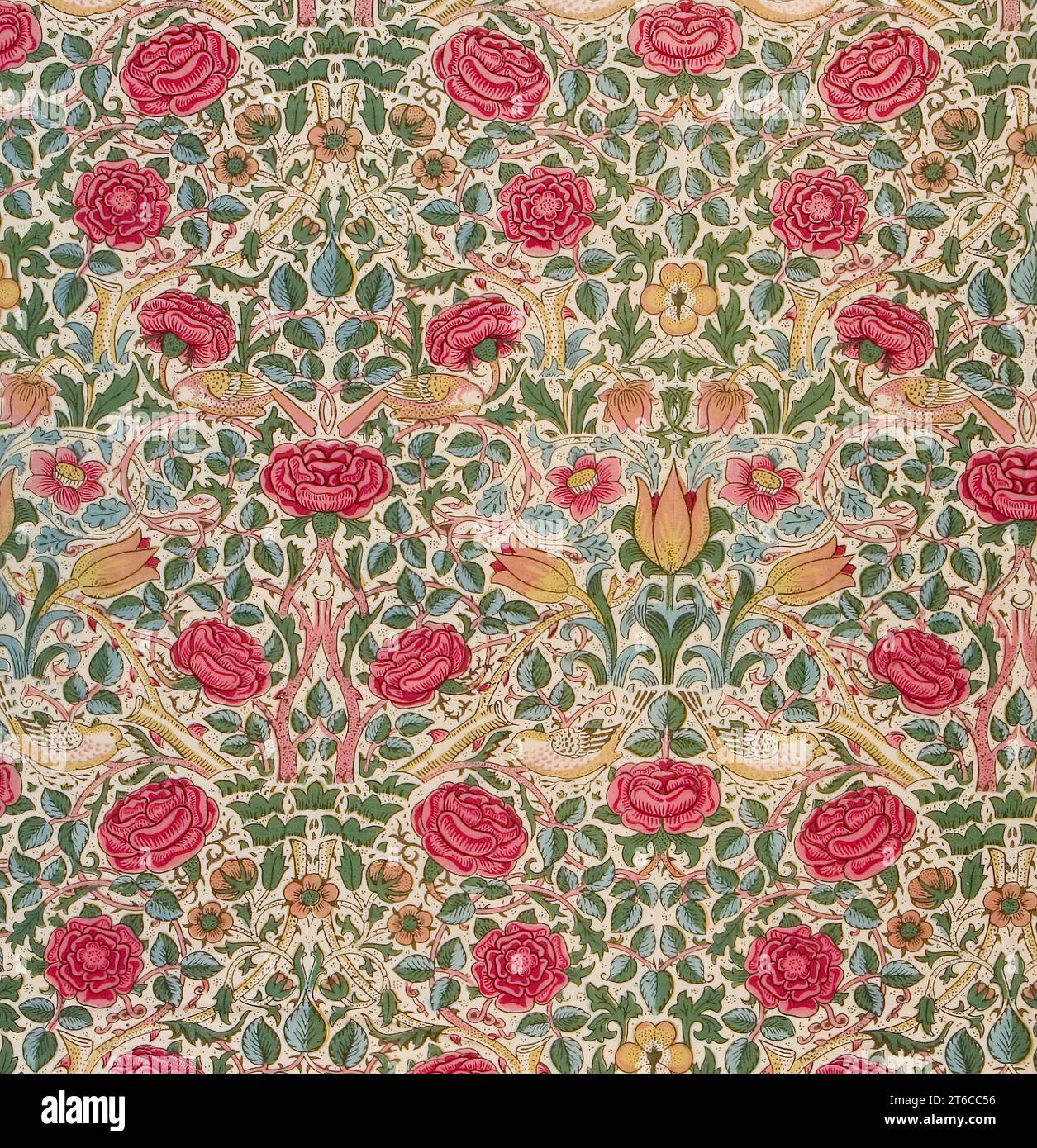 Textile, 'Rose', Designed 1883 Stock Photo - Alamy