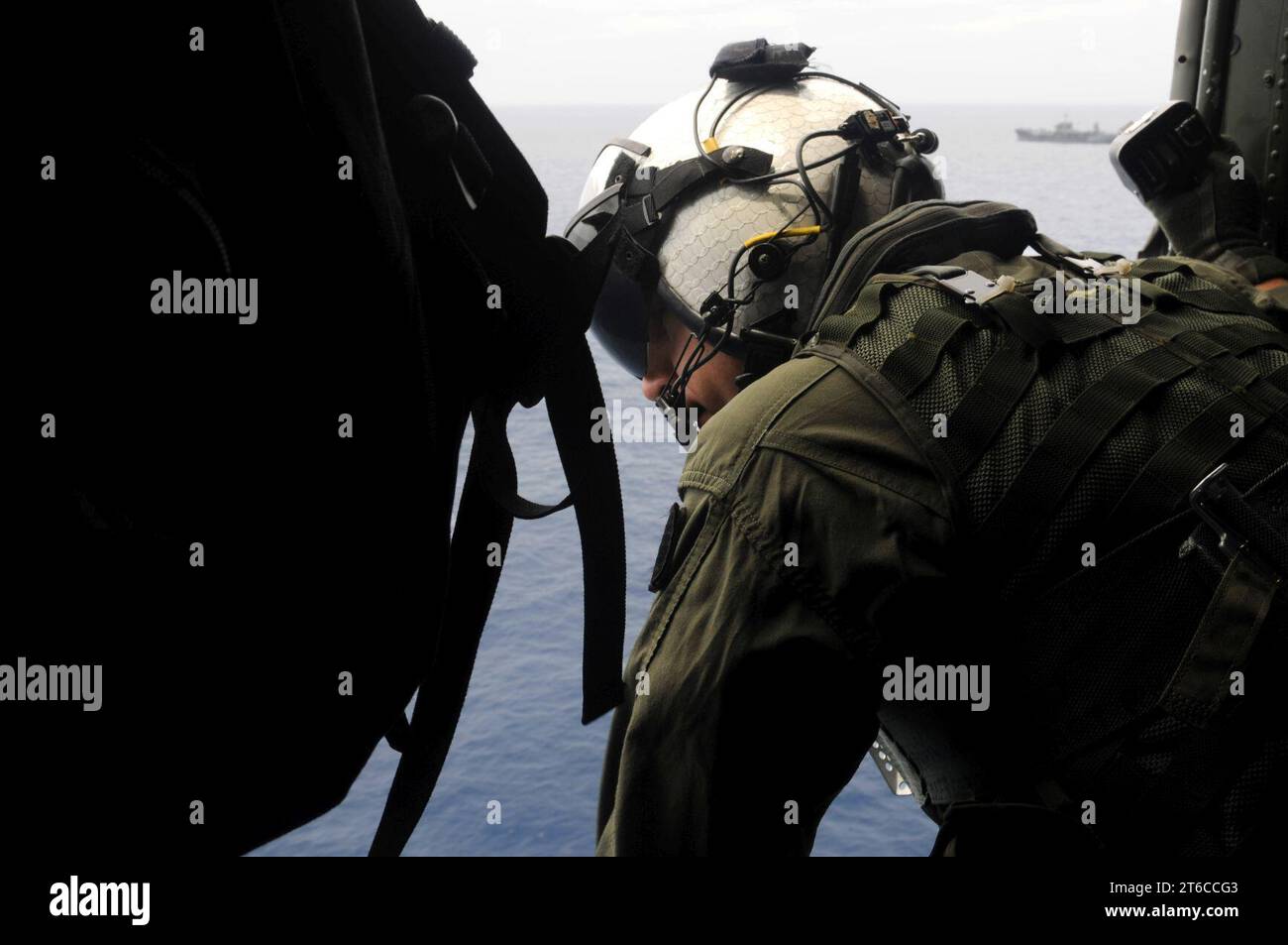 USS Blue Ridge flight operations 120506 Stock Photo - Alamy
