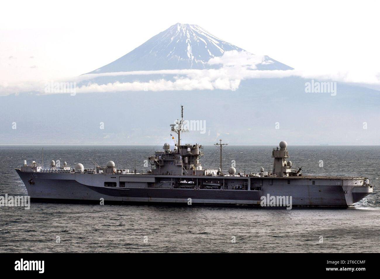 USS Blue Ridge Mount Fuji Stock Photo - Alamy