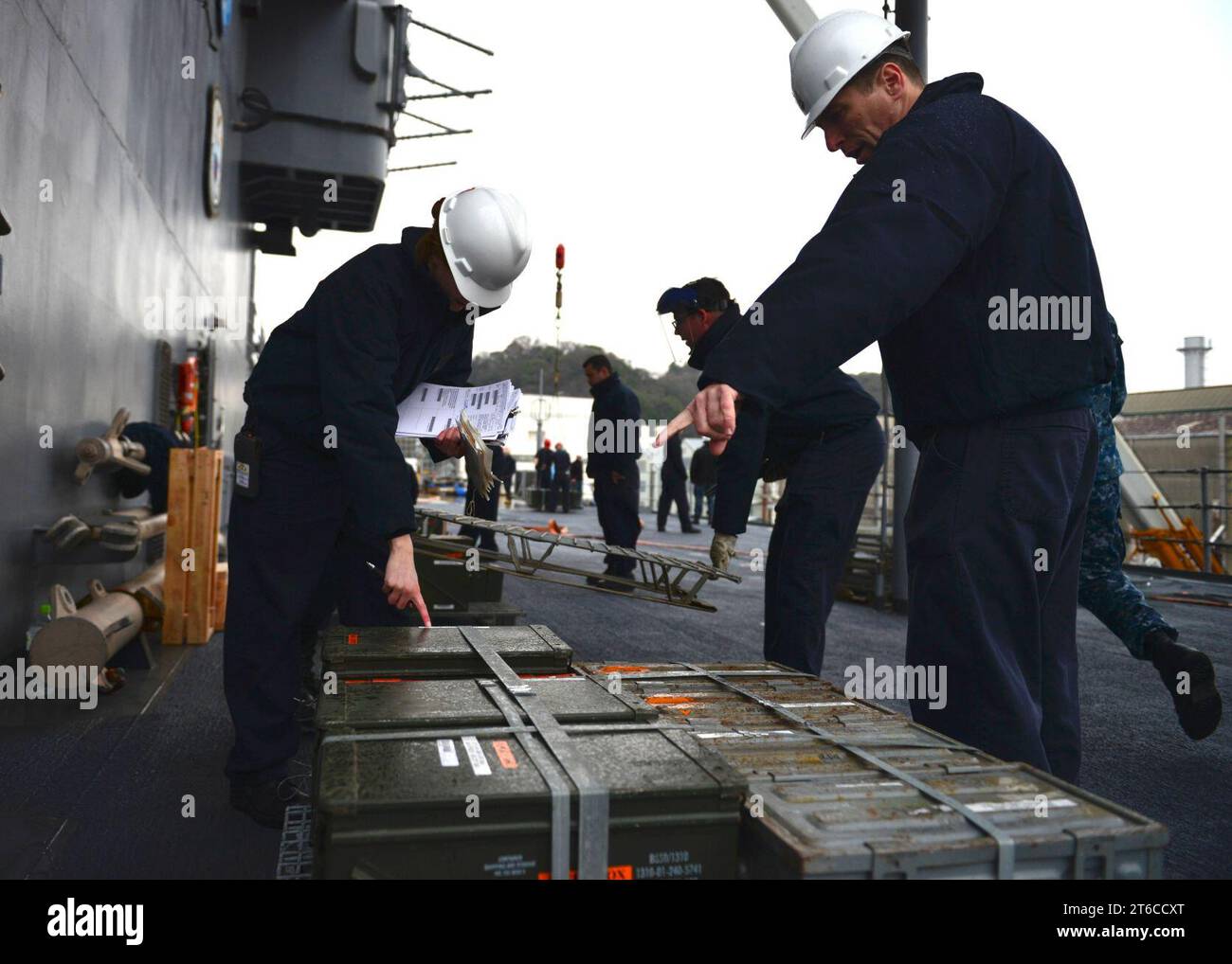 USS Blue Ridge operations 150226 Stock Photo - Alamy