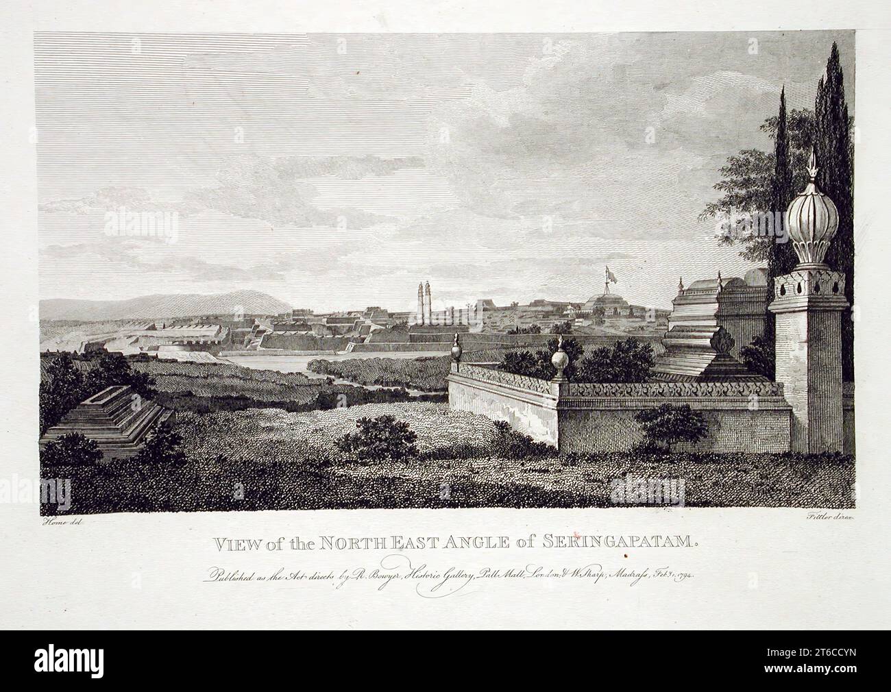 View of the North East Angle of Seringapatam, 1794 Stock Photo - Alamy