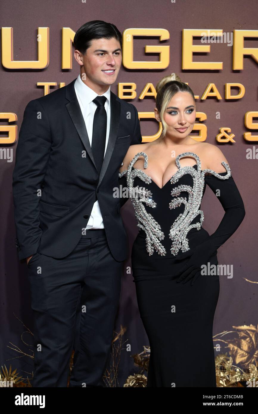 London, UK. November 9th, 2023. Saffron Barker and Louis Rees-Zammit ...