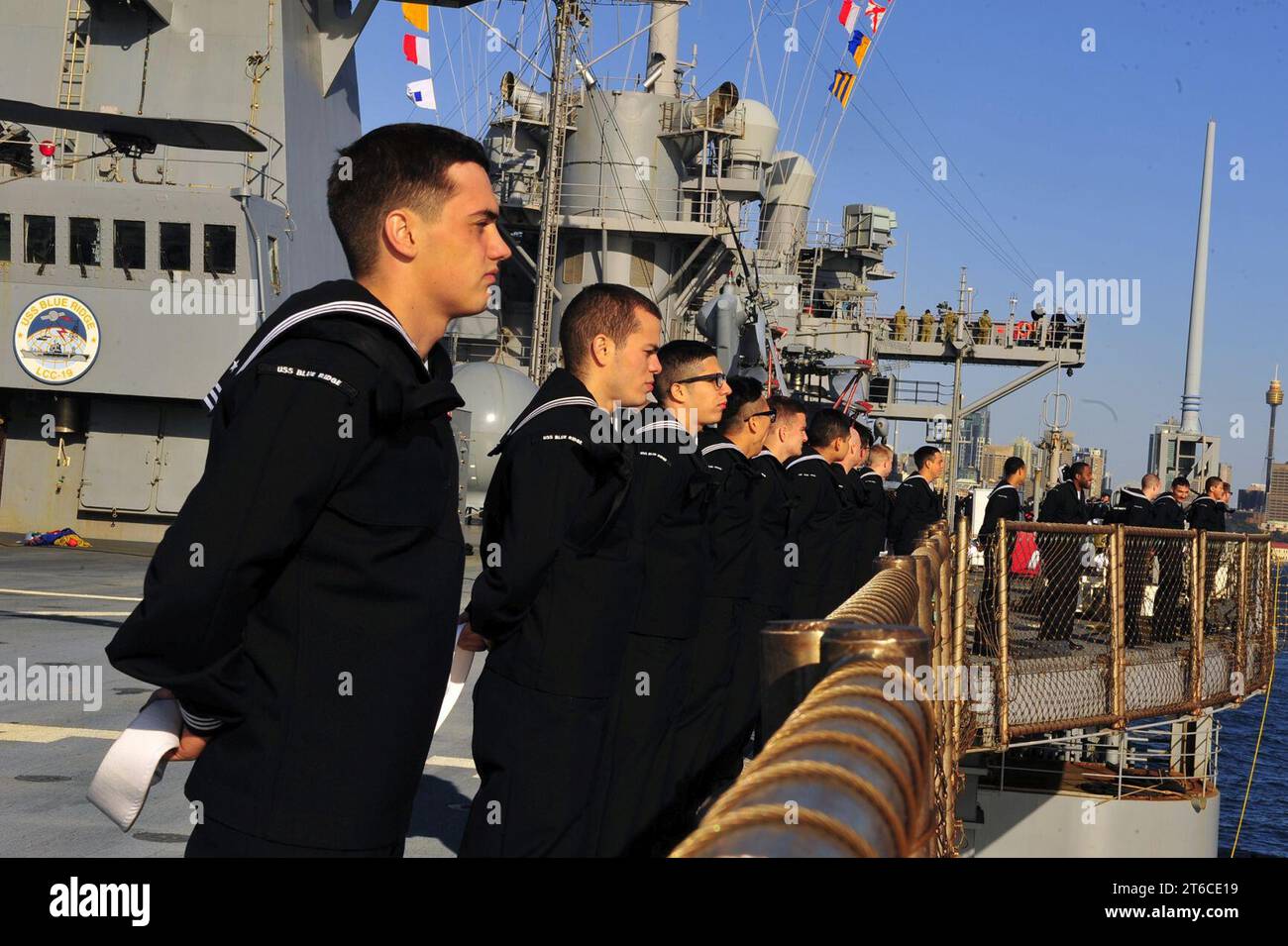USS Blue Ridge operations 150703 Stock Photo - Alamy