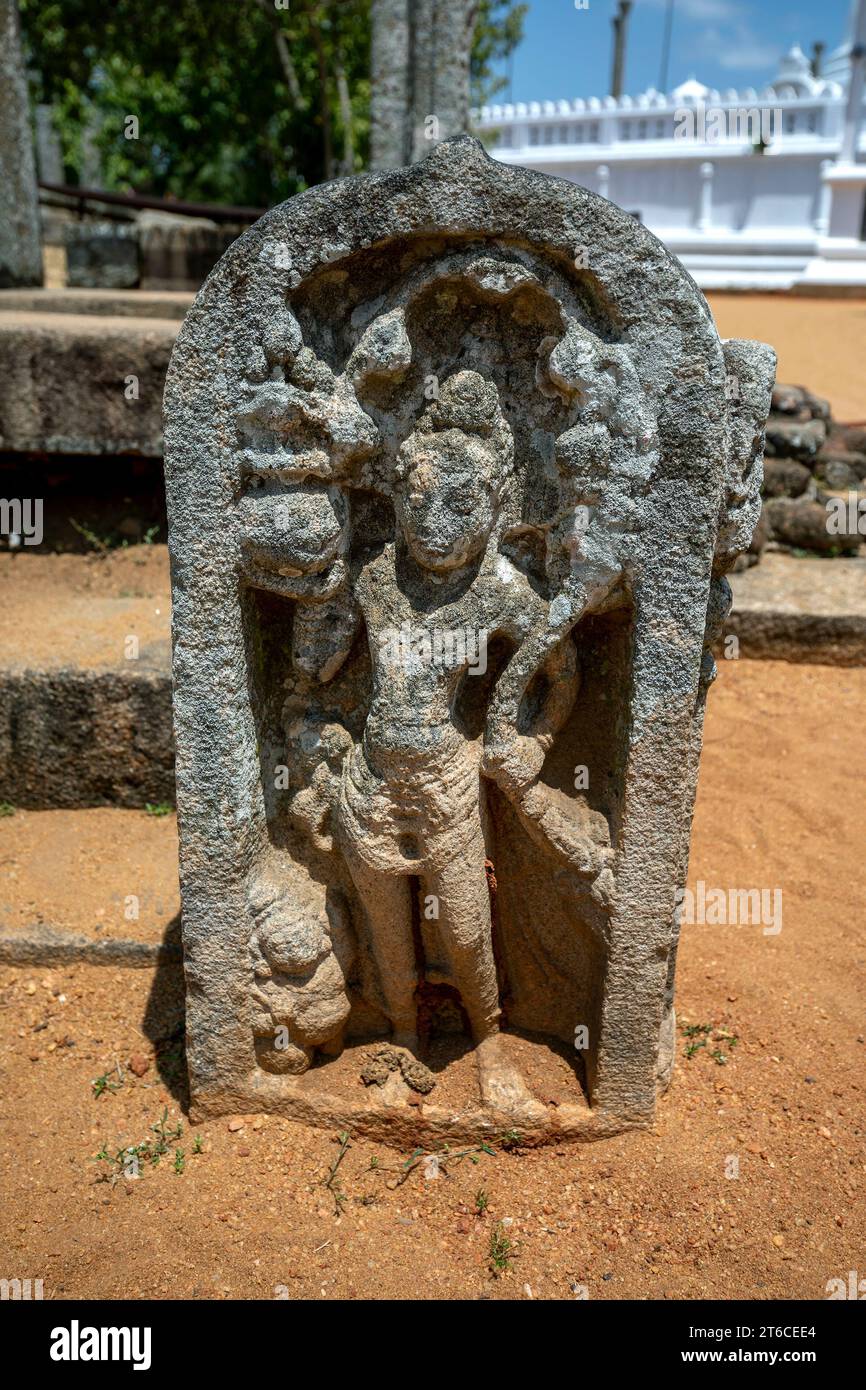 The carved guard stone at the entrance stairway of the Image House ...