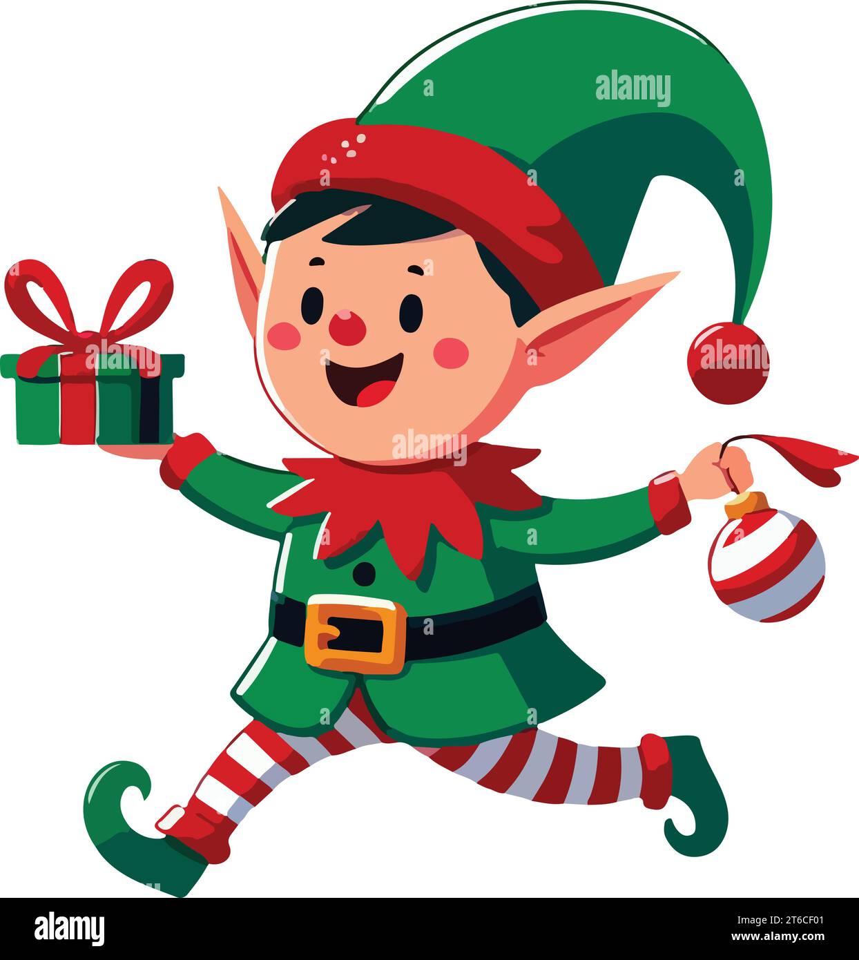 Elf Of Christmas Illustration Vector Stock Vector Image & Art - Alamy