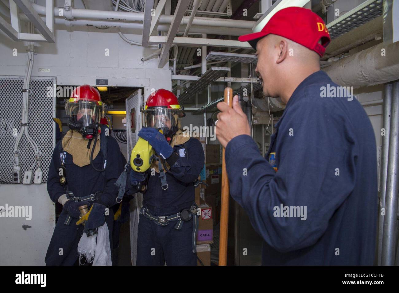 USS Bonhomme Richard (LHD 6) Condition II Damage Control Training ...