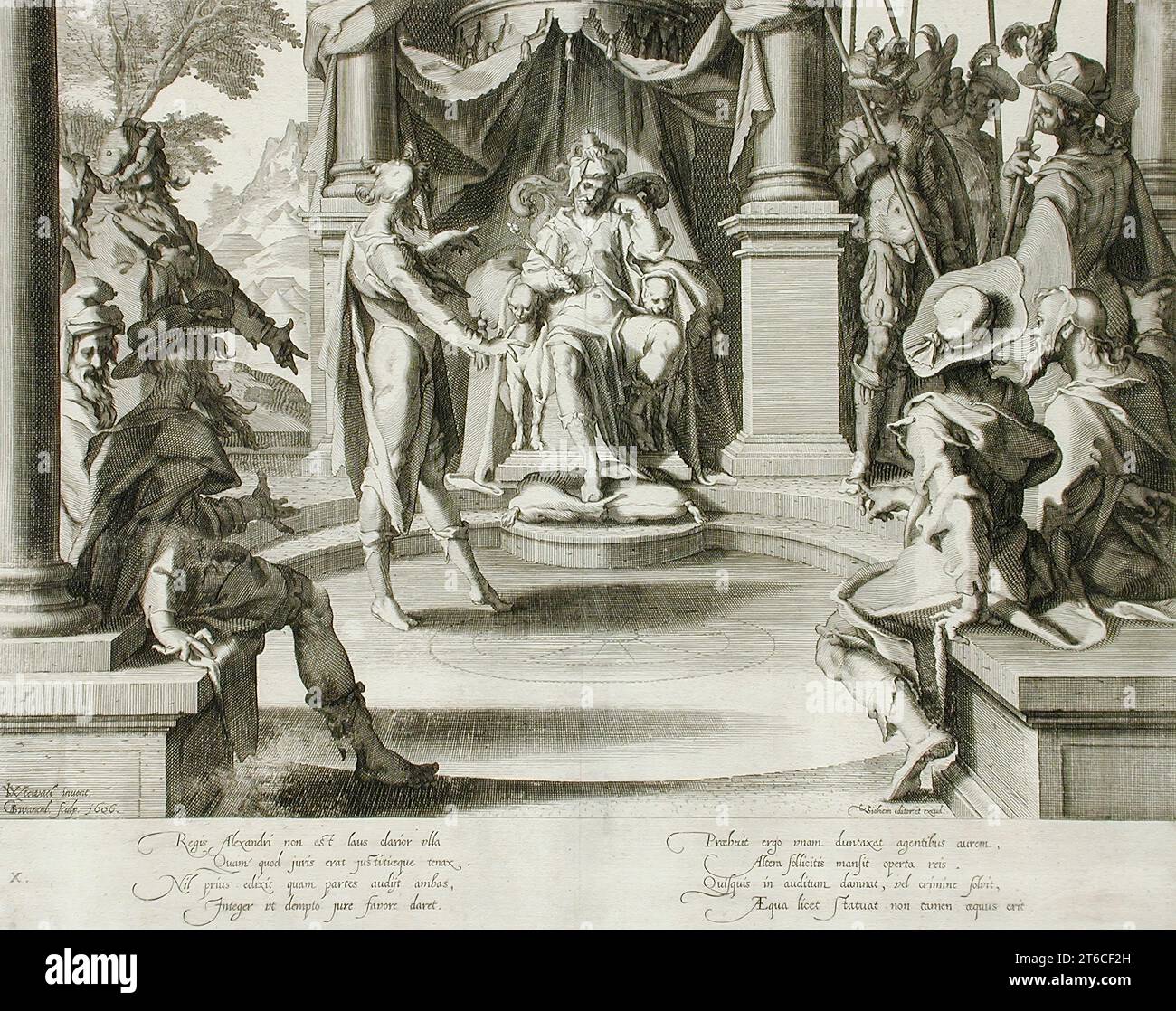 Alexander the Great as Judge, 1606. From Thronus Justitiae, pl. 10 ...