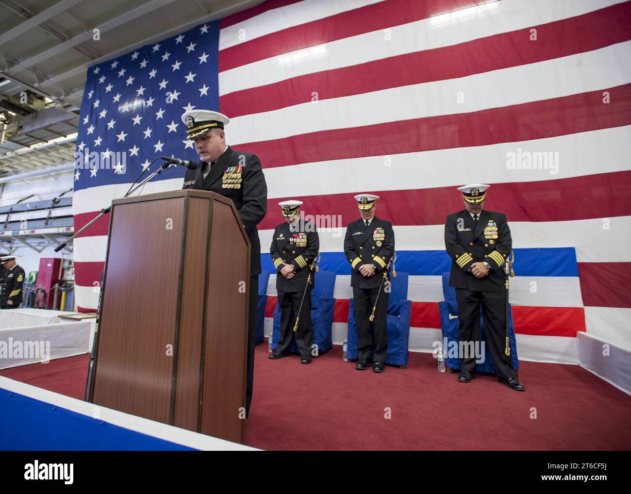 USS Bonhomme Richard (LHD 6) PHIBRON 11 Change of Command 170109 Stock ...