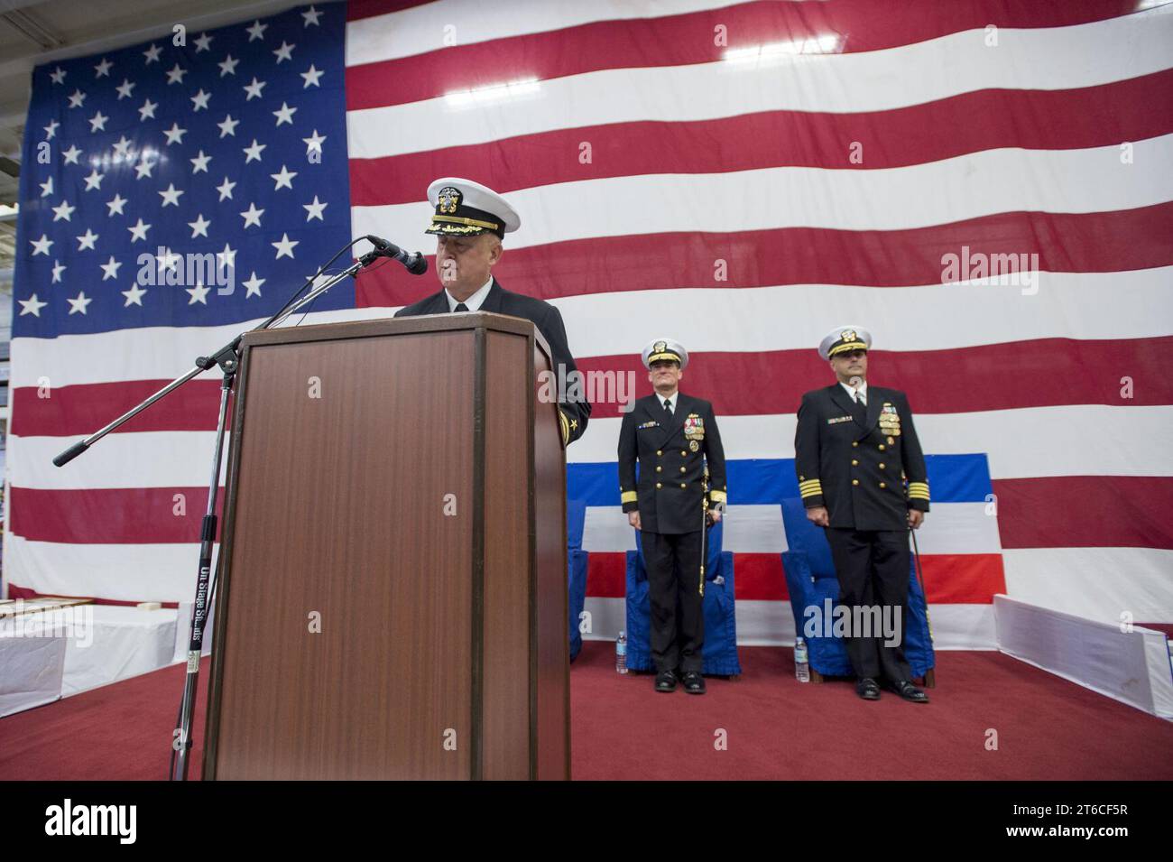 USS Bonhomme Richard (LHD 6) PHIBRON 11 Change of Command 170109 Stock ...