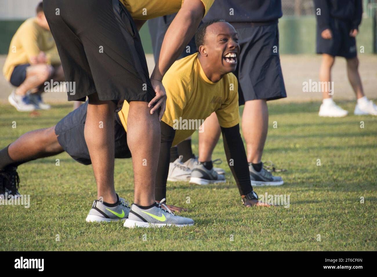 USS Bonhomme Richard (LHD 6) Physical Readiness Test (PRT) 161109 Stock ...