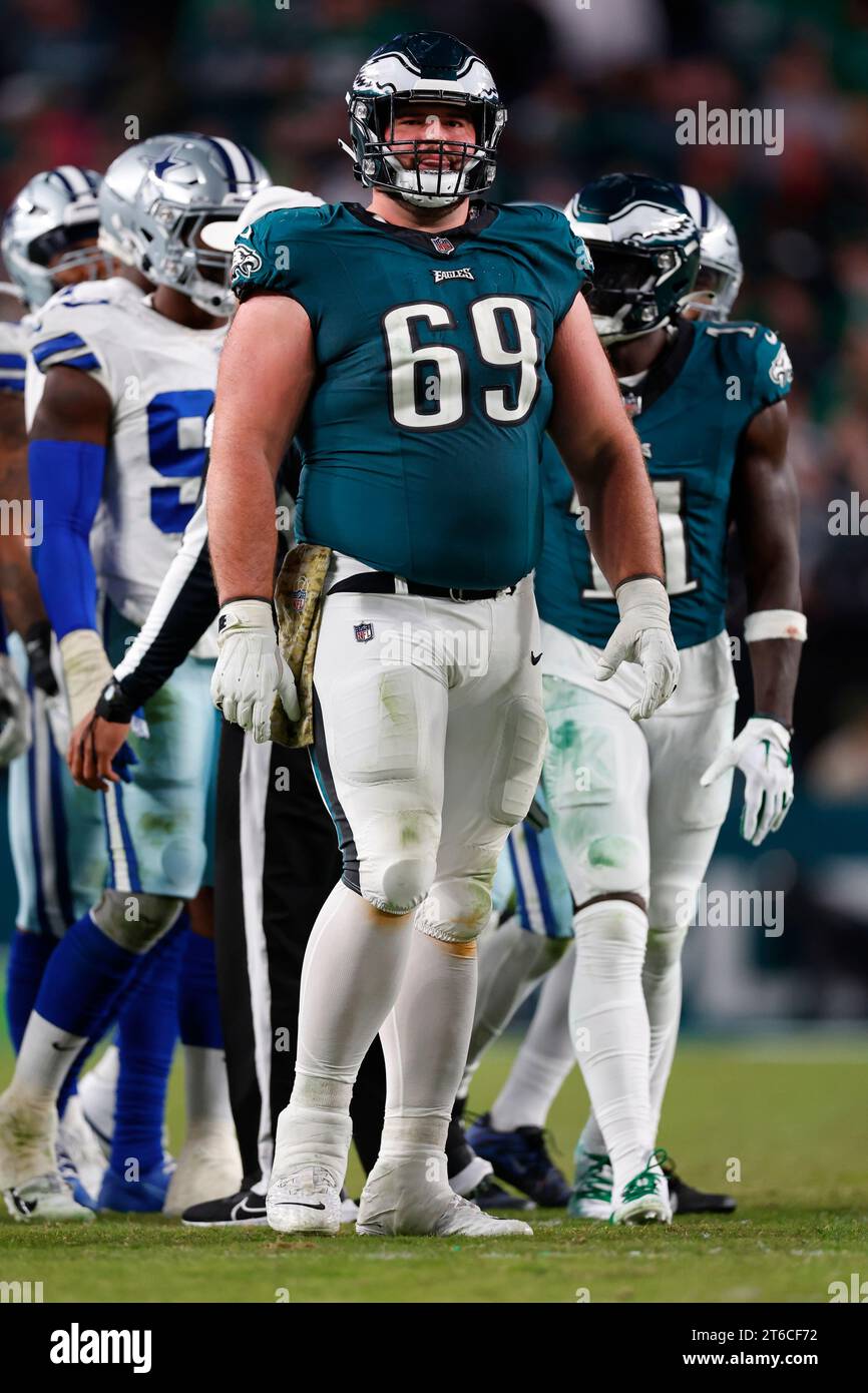 Philadelphia Eagles guard Landon Dickerson (69) in action against the ...