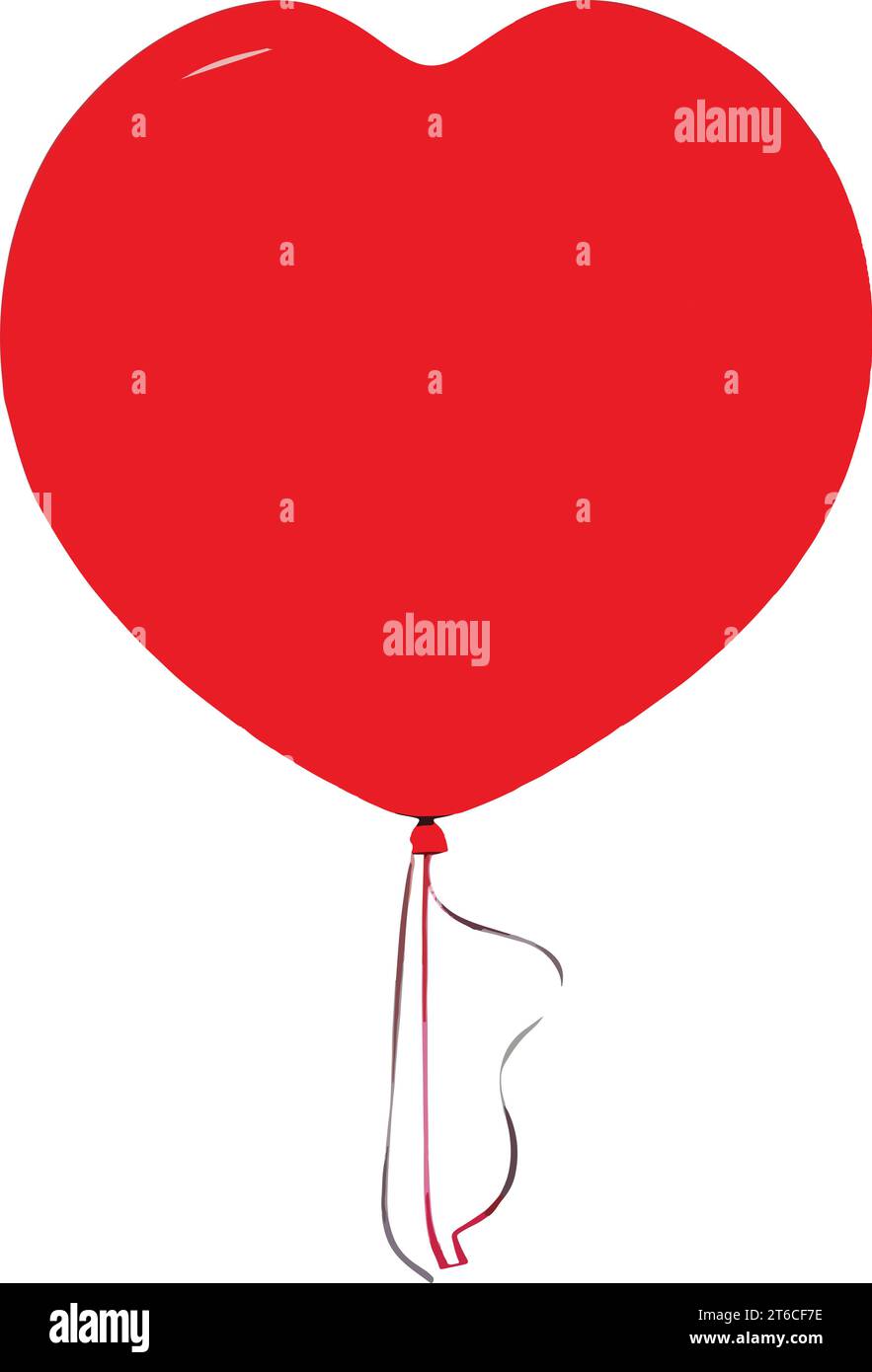 Red Heart Shape Balloon Vector Illustration Stock Vector Image & Art ...