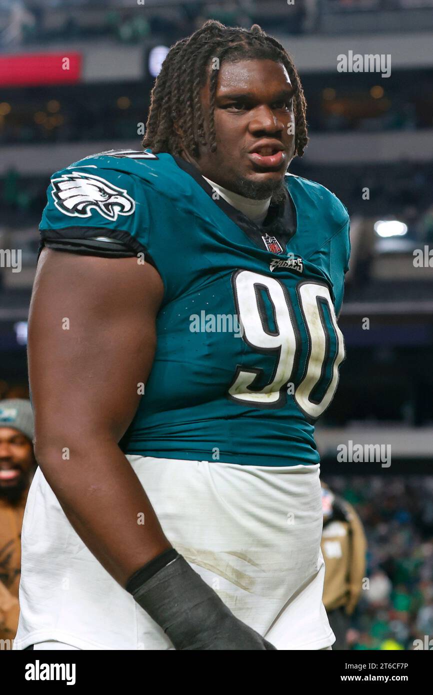 Philadelphia Eagles defensive tackle Jordan Davis (90) walks off the ...