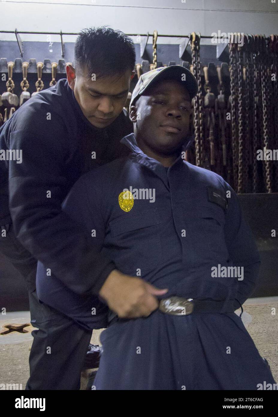 USS Bonhomme Richard (LHD 6) SSDF Training and Active Shooter Drill 170208 Stock Photo - Alamy