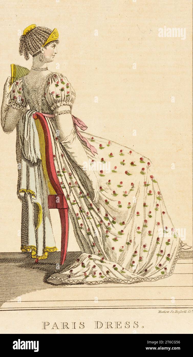 Fashion plate paris dress hi-res stock photography and images - Alamy