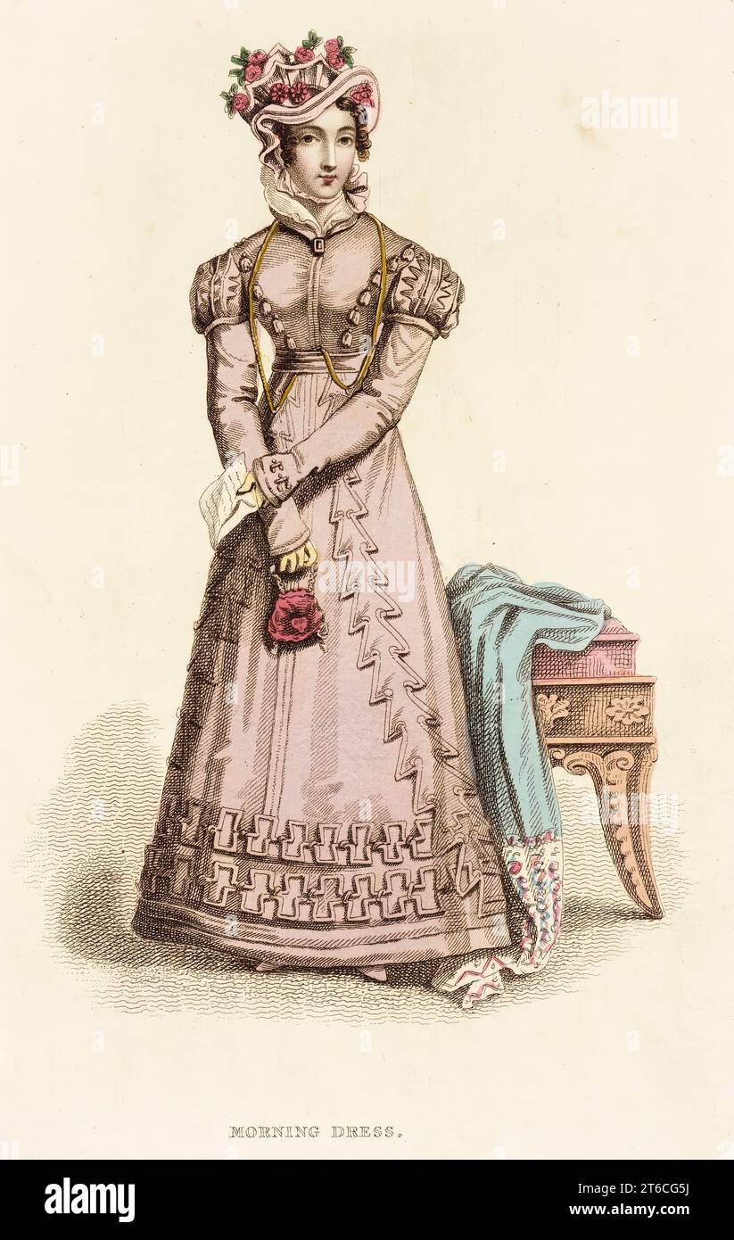 Fashion Plate (Morning Dress), 1824 Stock Photo - Alamy