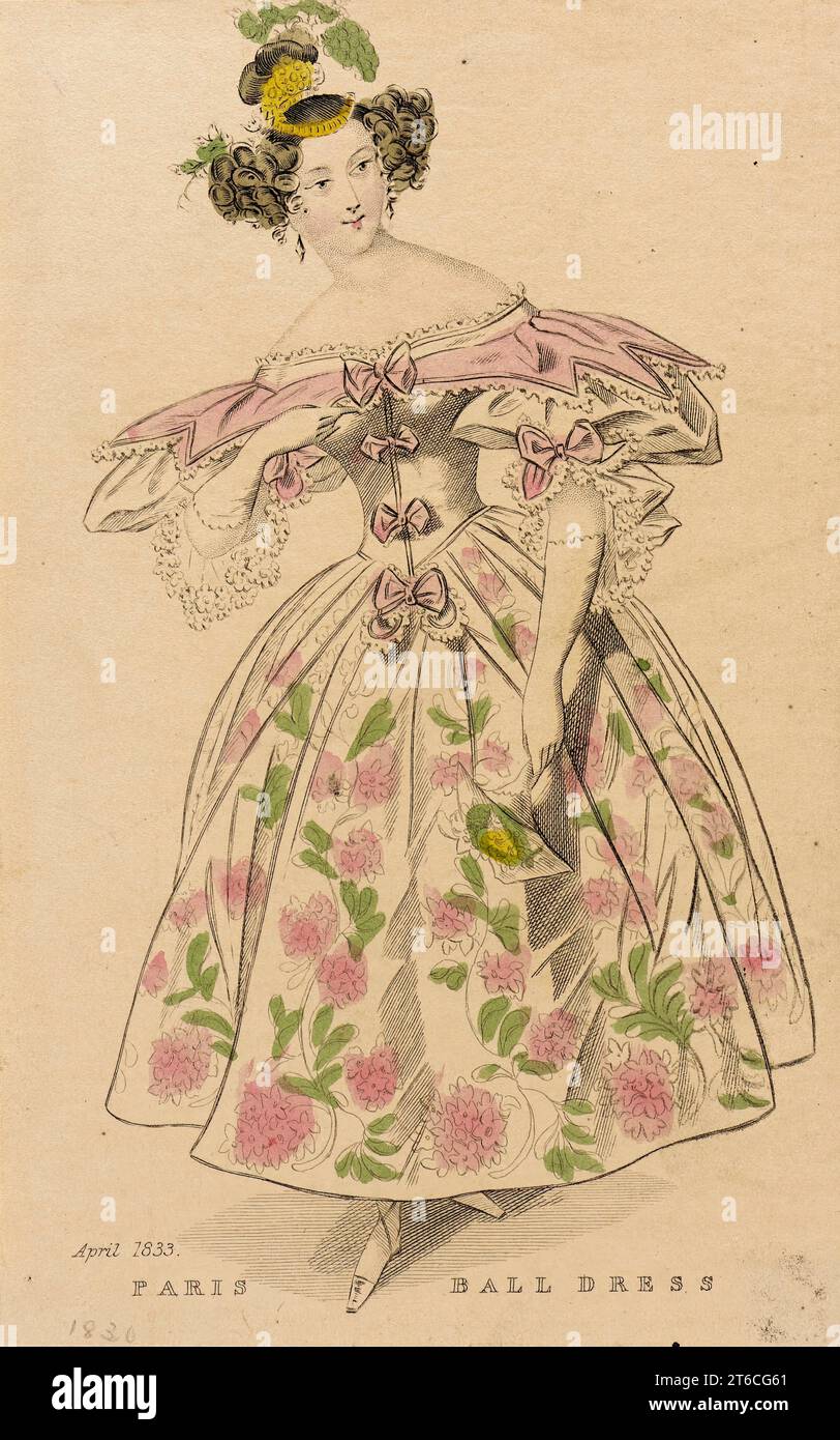 Fashion plate paris dress hi-res stock photography and images - Alamy