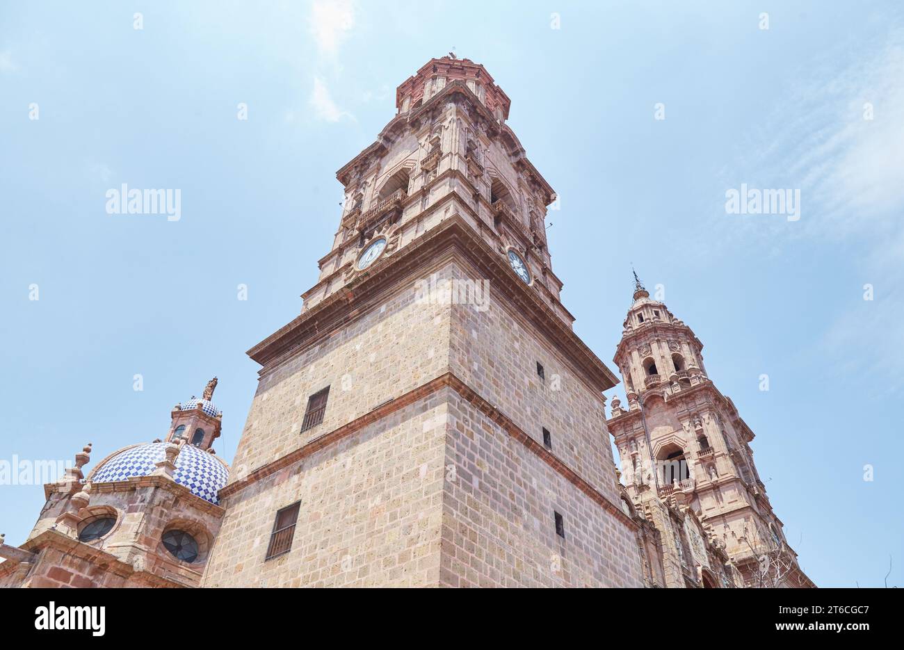 The stunning Morelia Cathedral, completed in the 18th century Stock ...