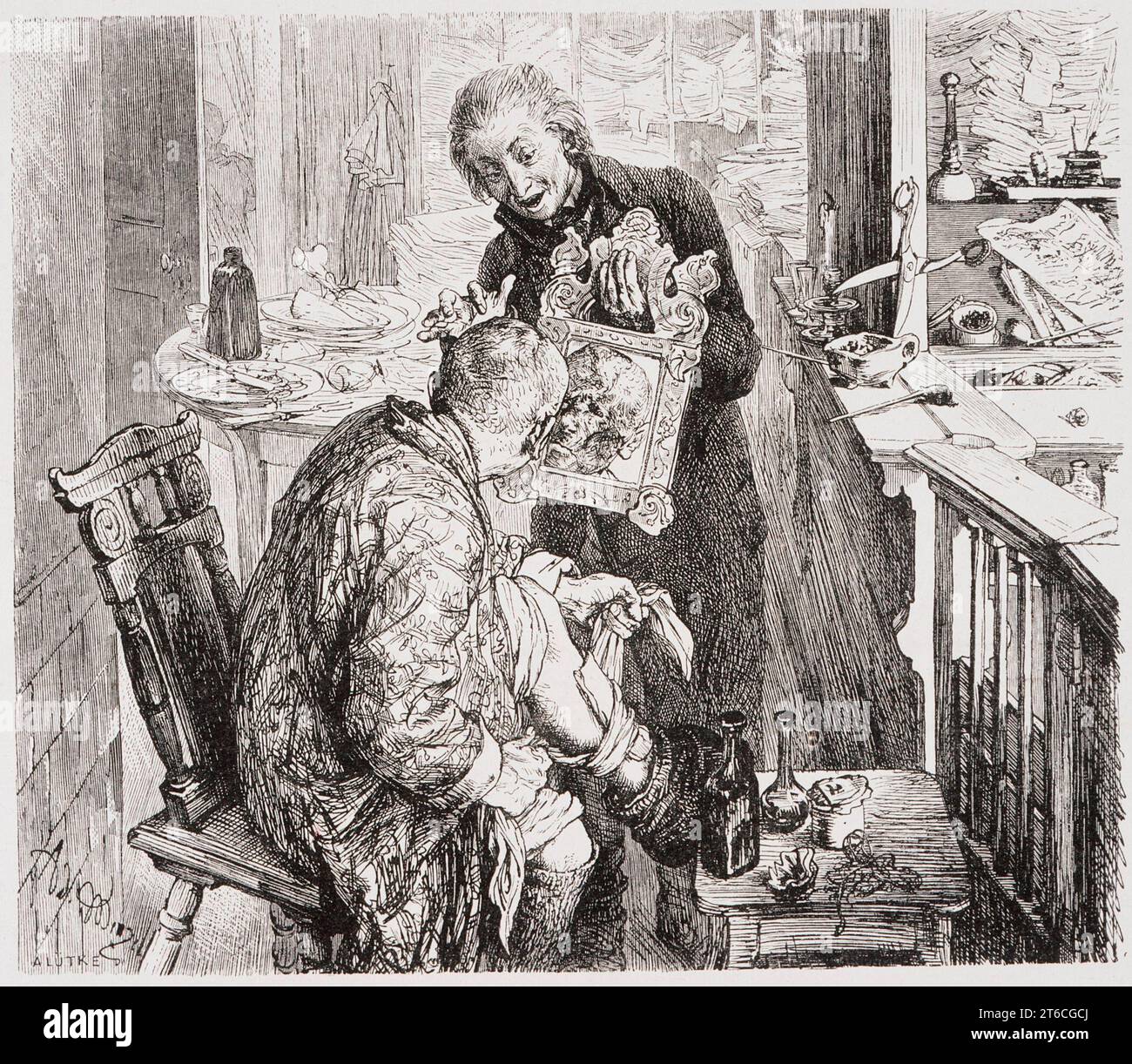 Illustration to Act 1 of Heinrich von Kleist's 'The Broken Jug', 1877 ...