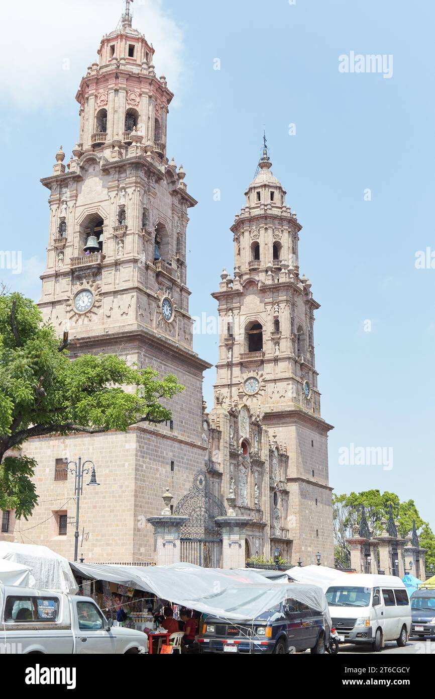 The stunning Morelia Cathedral, completed in the 18th century Stock ...