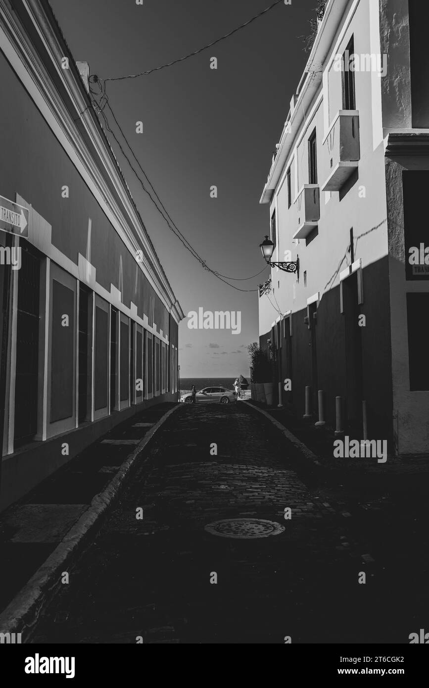 Street Photography of Puerto Rico shot down an alleyway Stock Photo - Alamy
