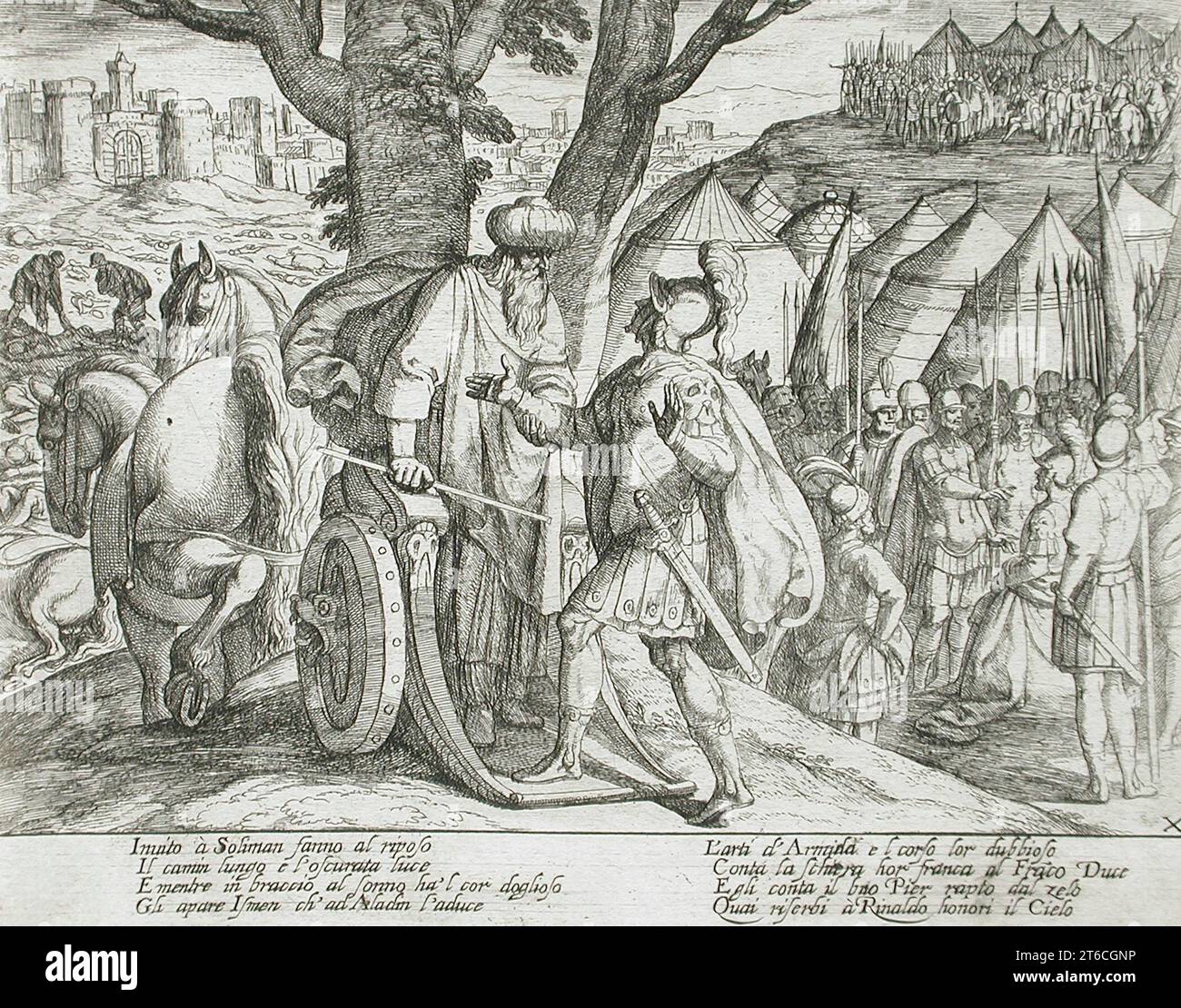 Canto X, 16th century. Series: Jerusalem Delivered II by Tasso Stock ...