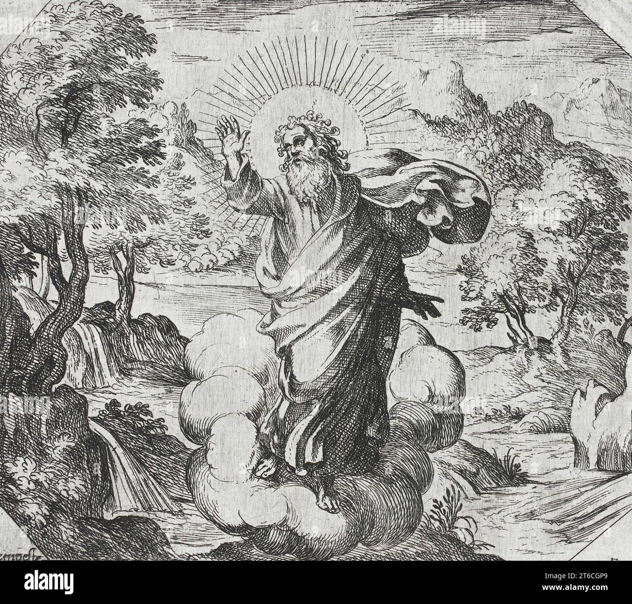 God Creating Plants and Trees, c1600. Series: The Creation of the World ...