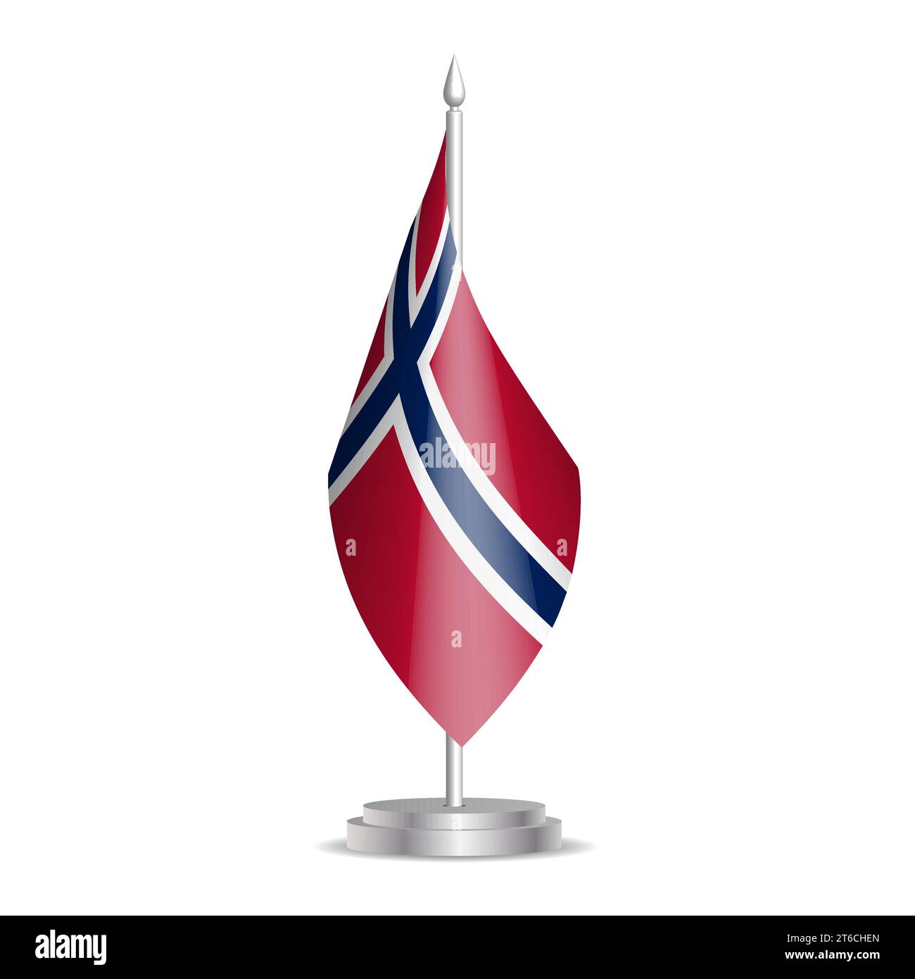 Norway flag - 3D mini flag hanging on desktop flagpole. Usable for ...