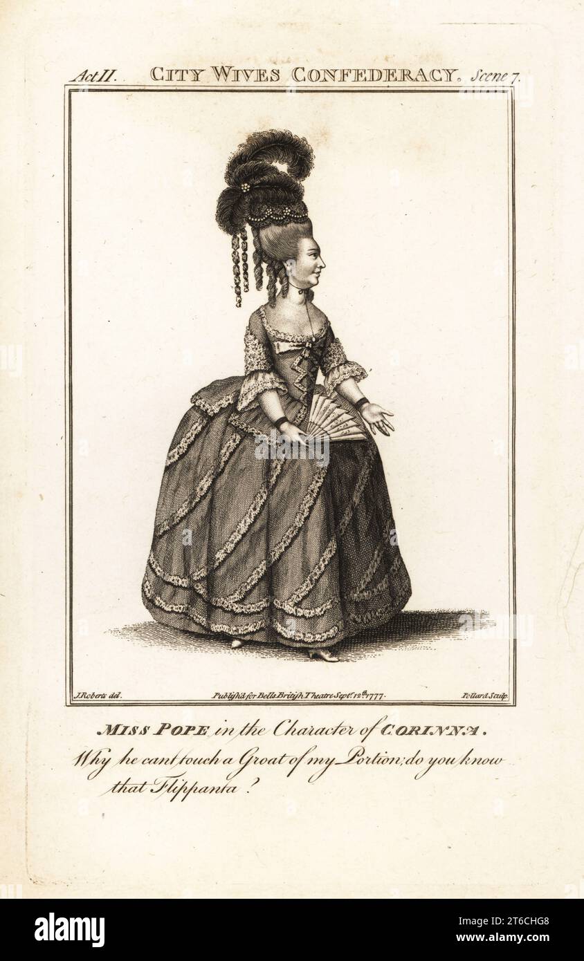 Miss Jane Pope in the character of Corinna in John Vanbrughs The ...