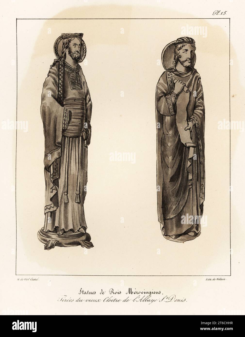 Statues of Merovingian kings in the Basilica of Saint-Denis, Paris ...