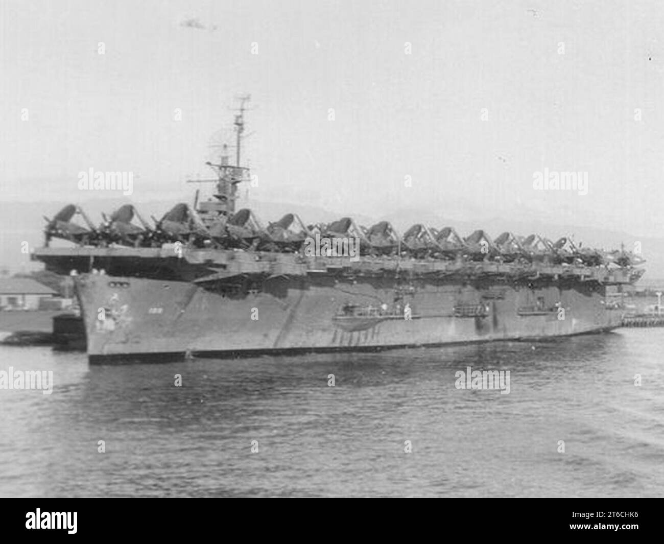 USS Bougainville (CVE-100) at Pearl Harbor, circa 1945 Stock Photo - Alamy