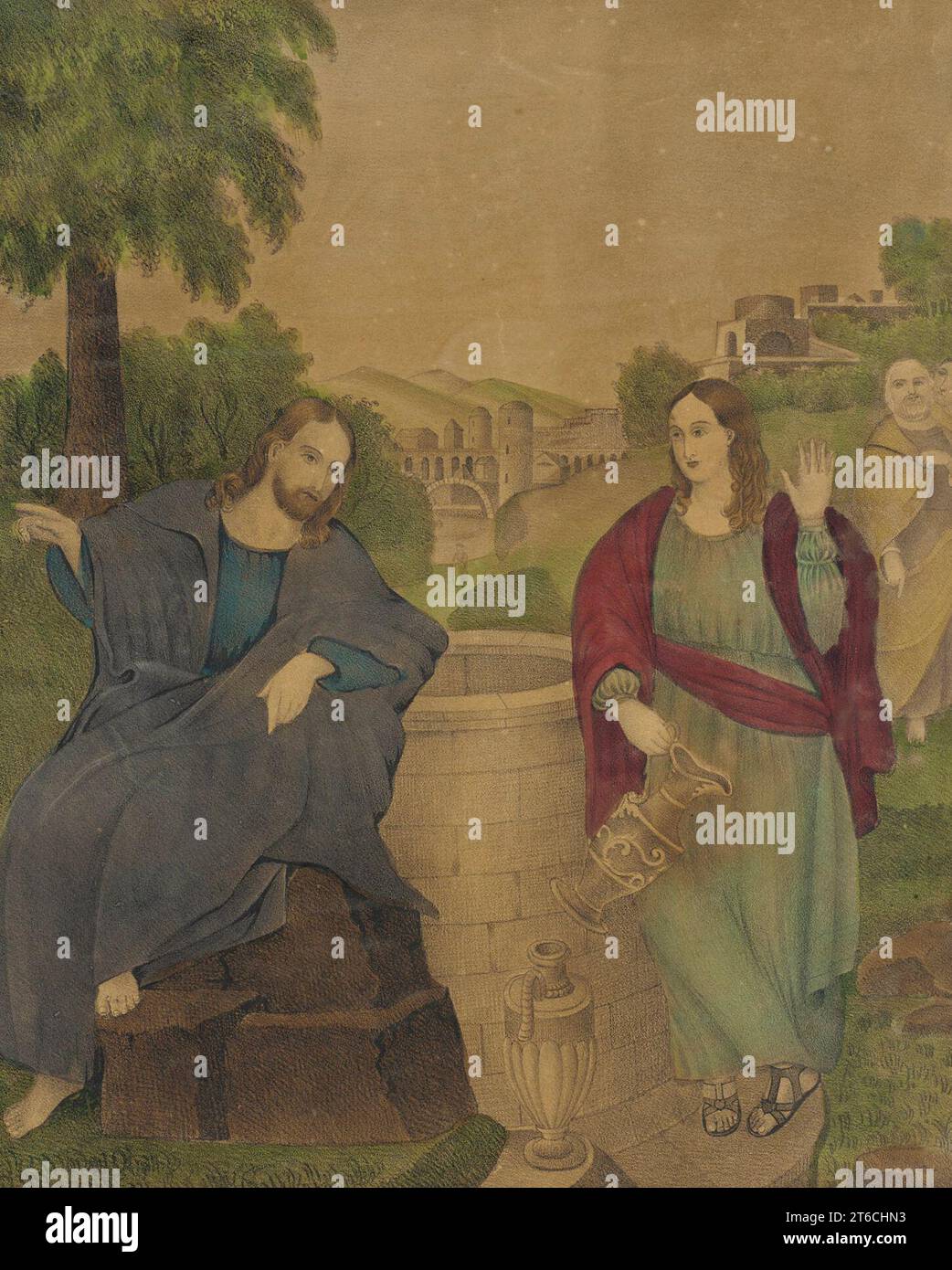 Christ at the Well, 19th century Stock Photo - Alamy