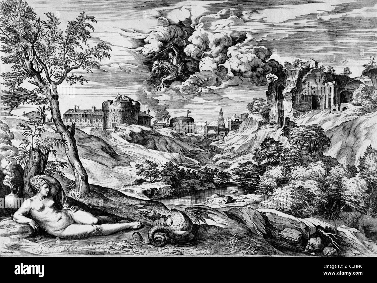 Ruggiero Rescuing Angelica, 1563 Stock Photo - Alamy