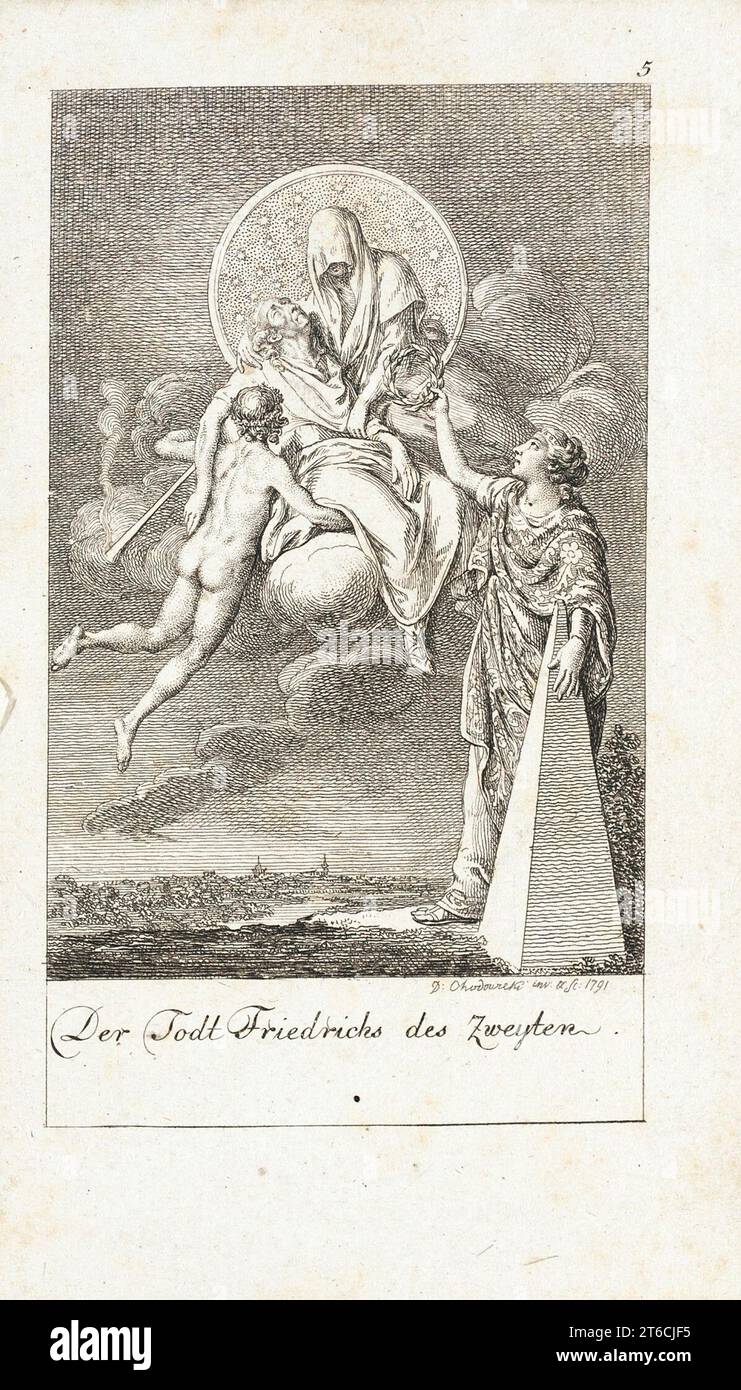 Illustration for 'Six Great Events of the Last Decade', 1791.The Death ...