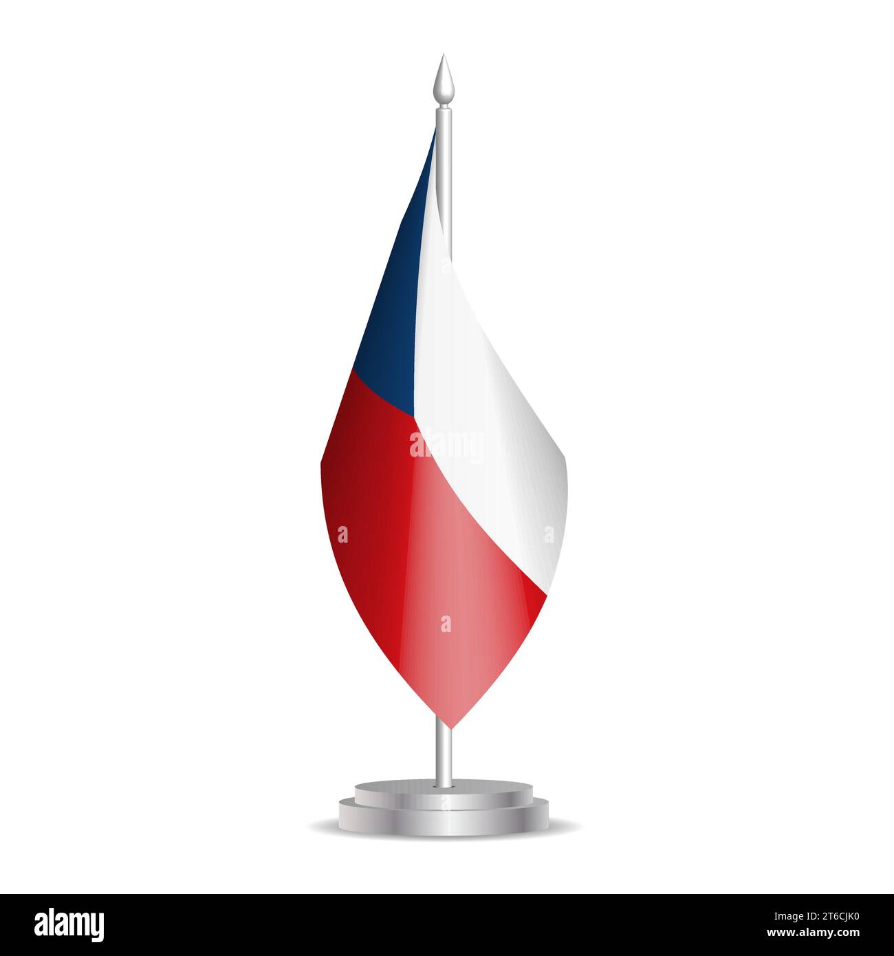 Czech flag pole Stock Vector Images - Alamy