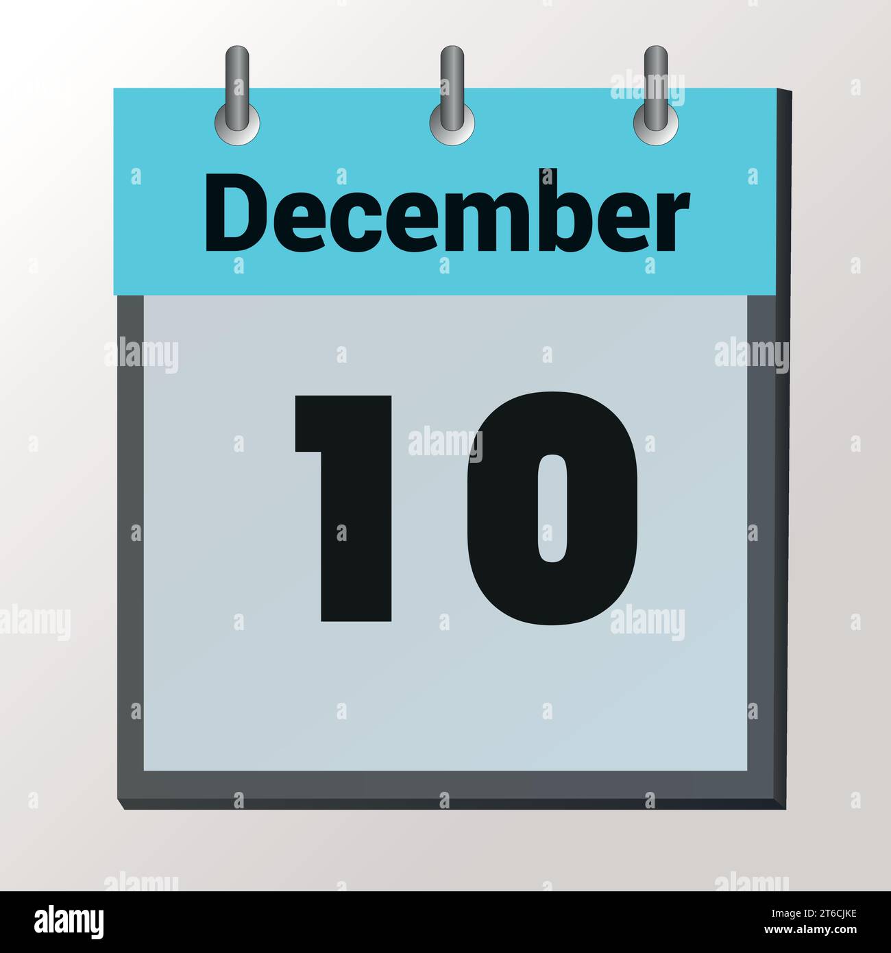 day on the calendar, vector image format, December 10 Stock Vector ...