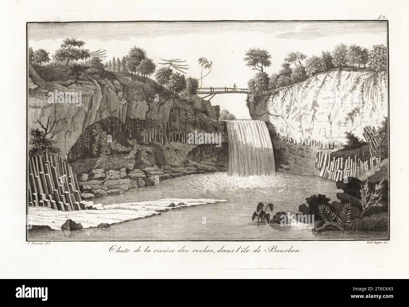 Falls on the Riviere des Roches, Reunion Island. Chute de la riviere ...