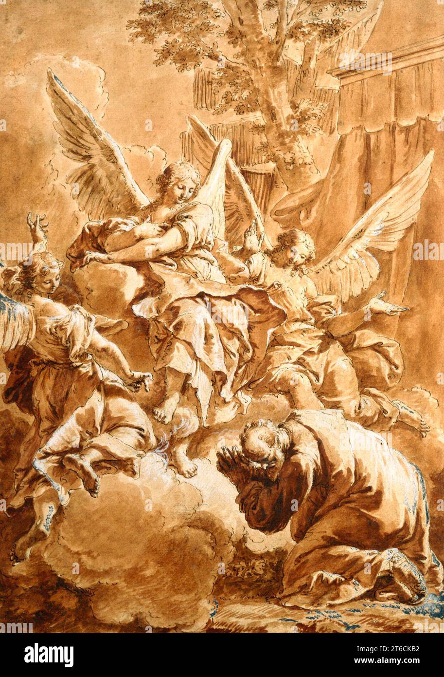 Abraham and the Three Angels, c1750 Stock Photo - Alamy