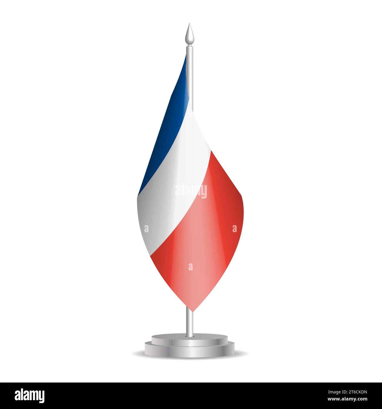 France flag - 3D mini flag hanging on desktop flagpole. Usable for ...