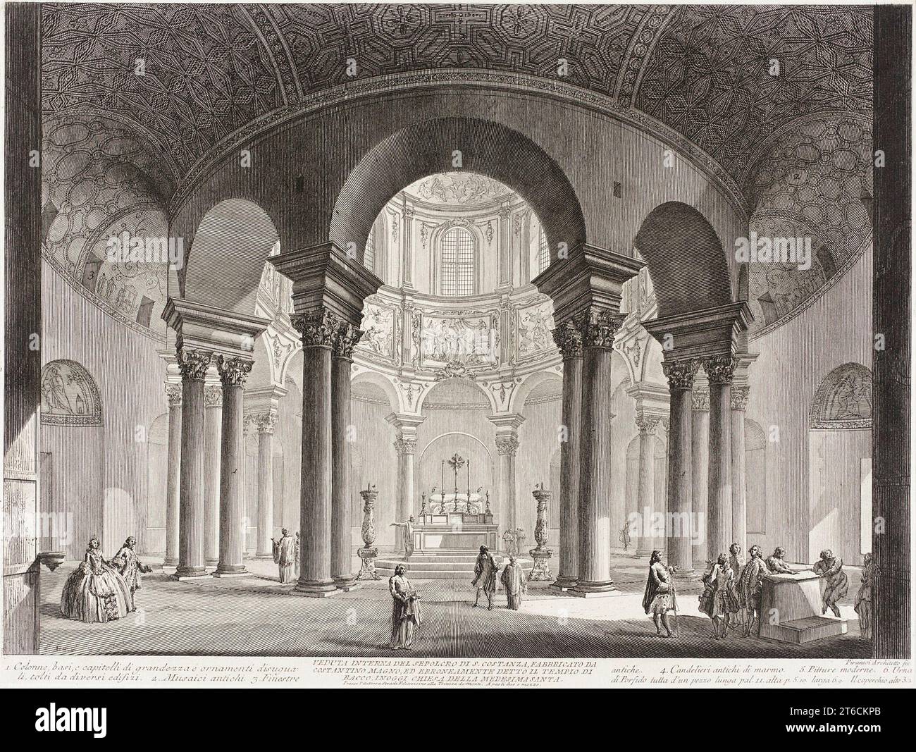 View of the interior of the Tomb of Saint Costanza, built by ...