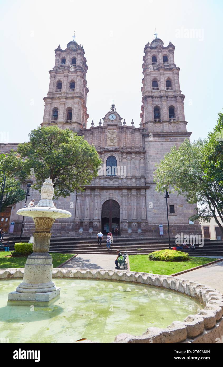 The stunning Morelia Cathedral, completed in the 18th century Stock ...