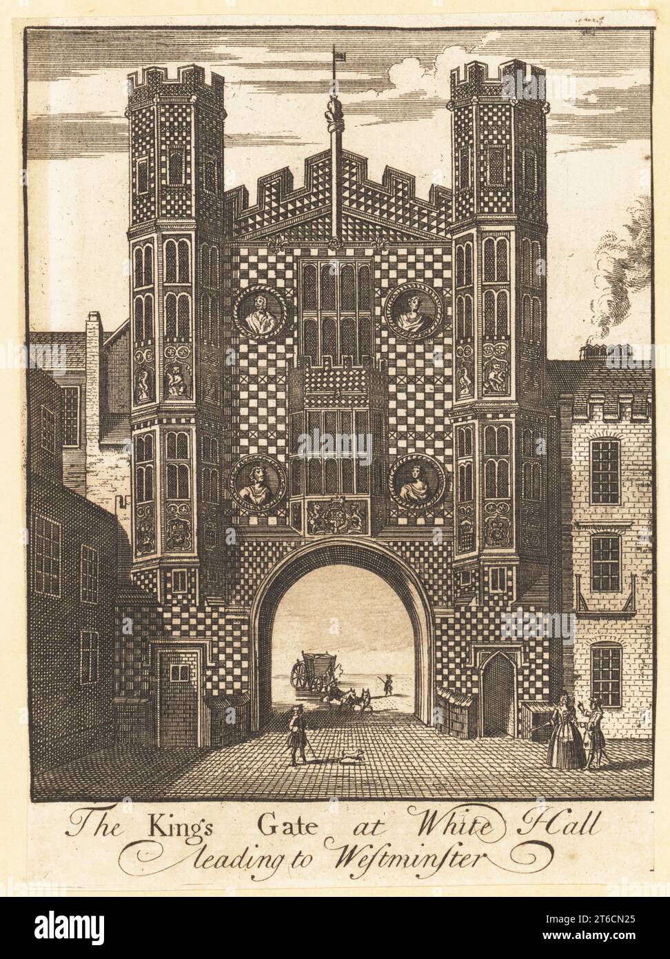 The King's Gate, Holbein Gate or Cockpit Gate at Whitehall leading to ...